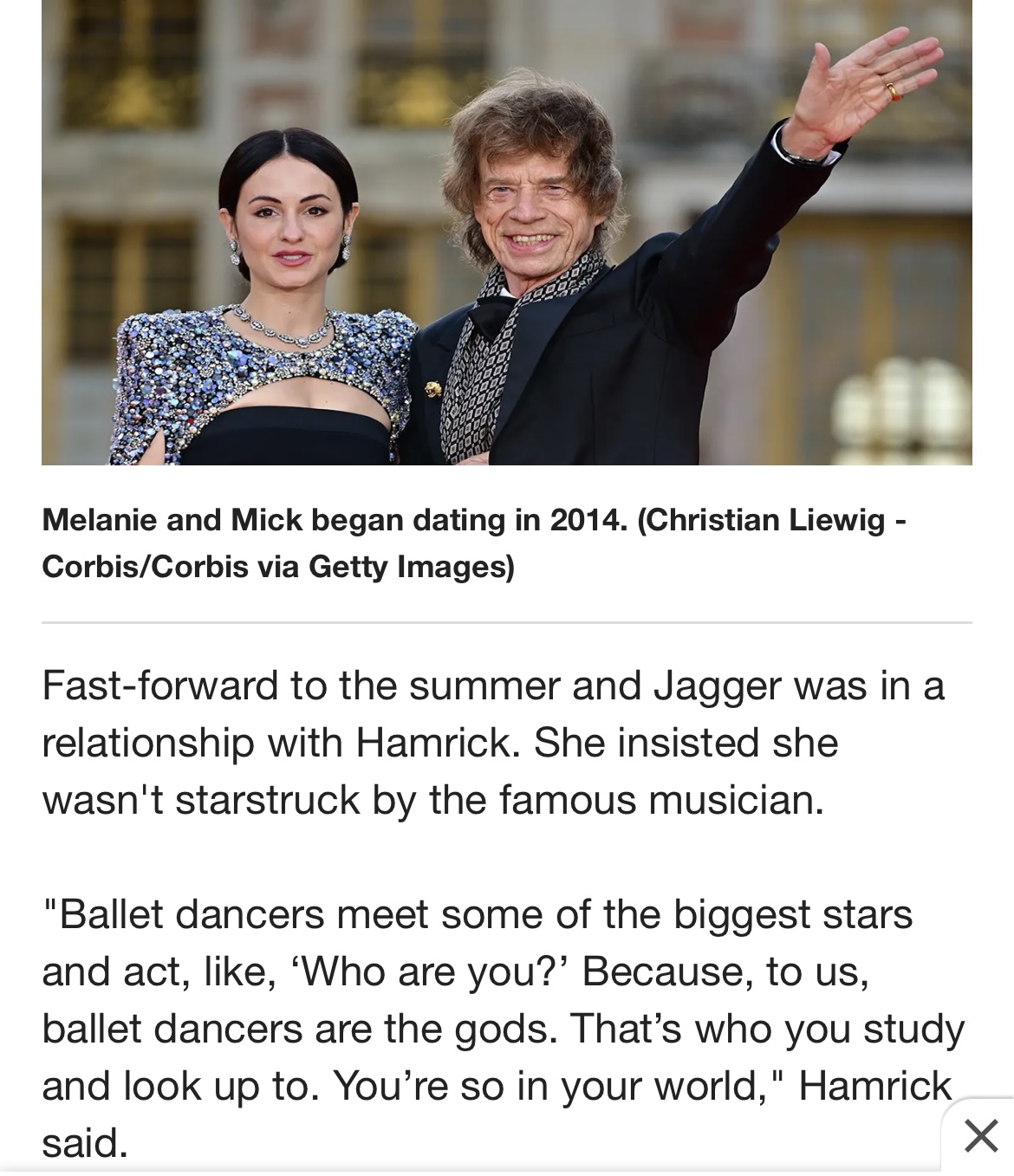 Melanie Hamrick Didn’t Know Mick Jagger - SAINT TWENTY