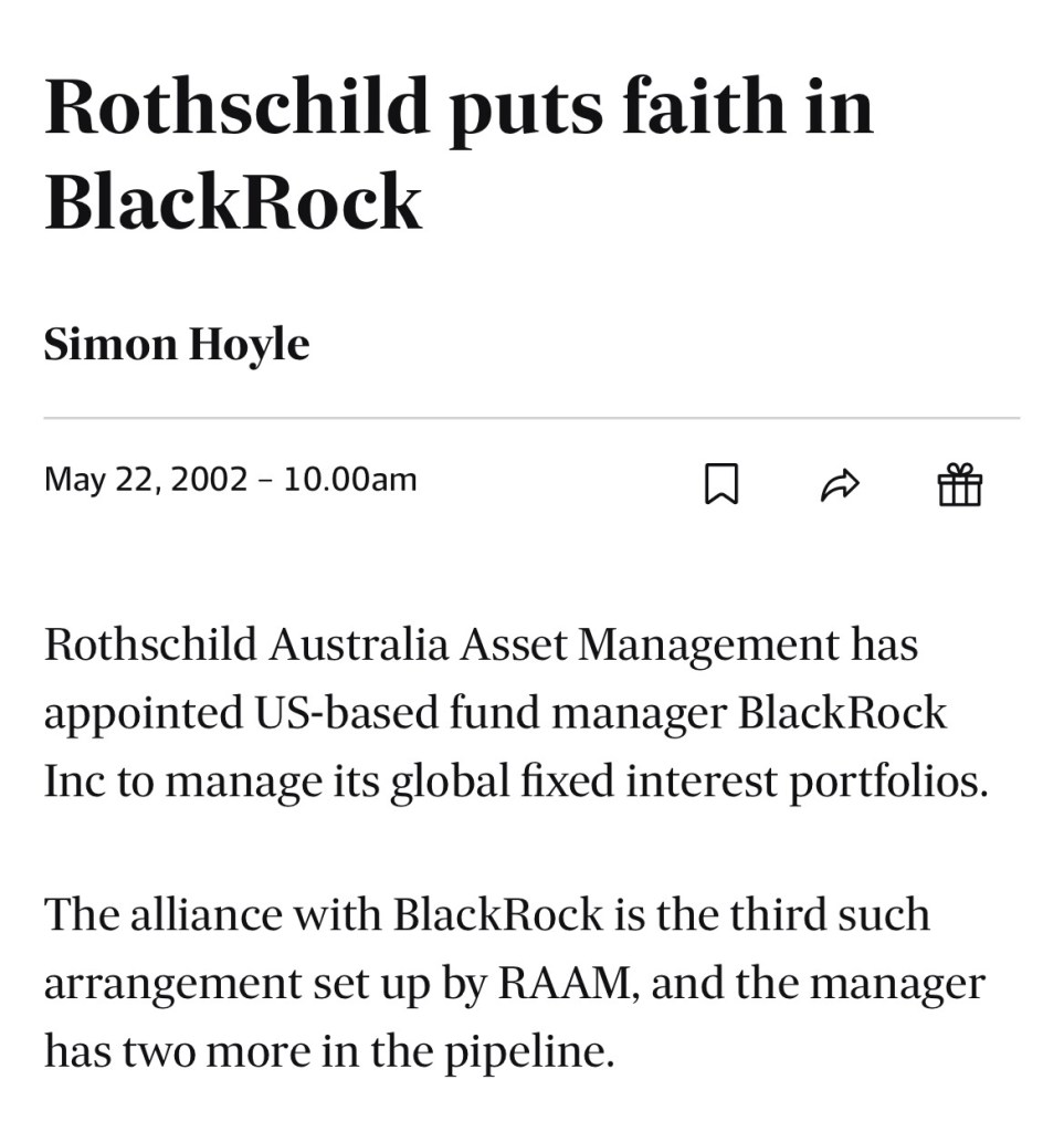 Connecting The Rothchilds To Larry Fink - SAINT TWENTY